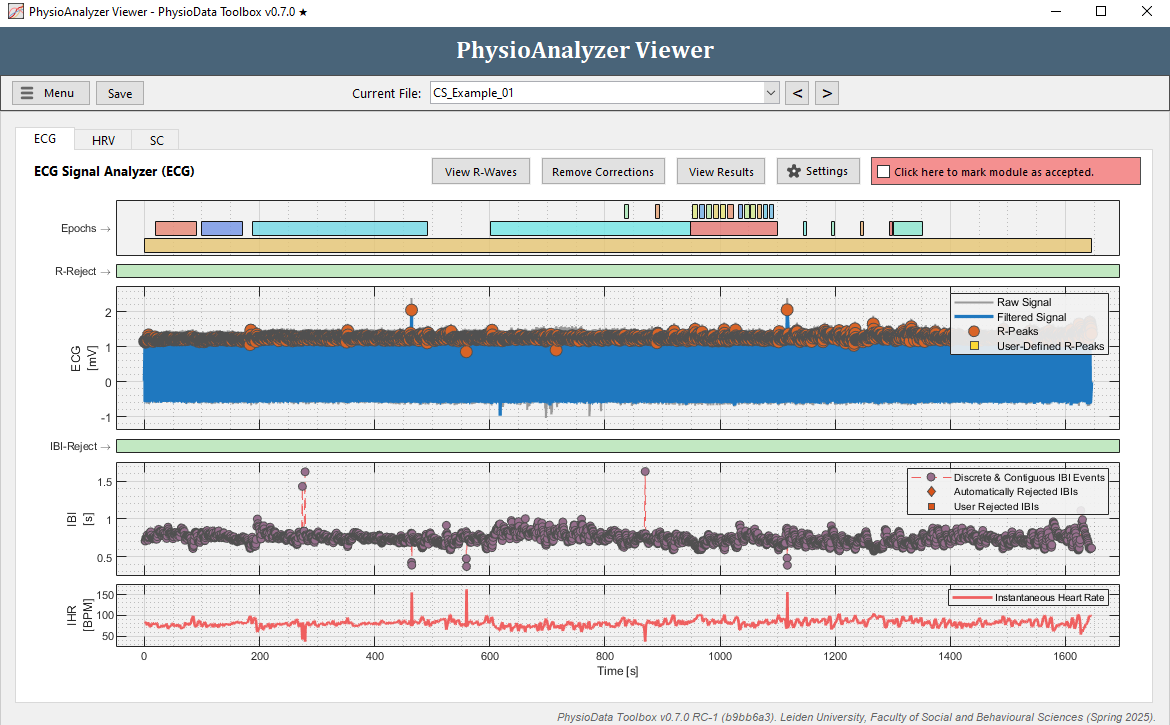 Basic Walkthrough | PhysioData Toolbox