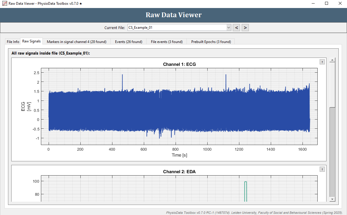 Basic Walkthrough | PhysioData Toolbox