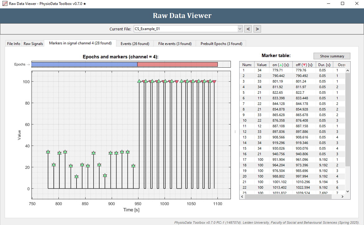 Basic Walkthrough | PhysioData Toolbox