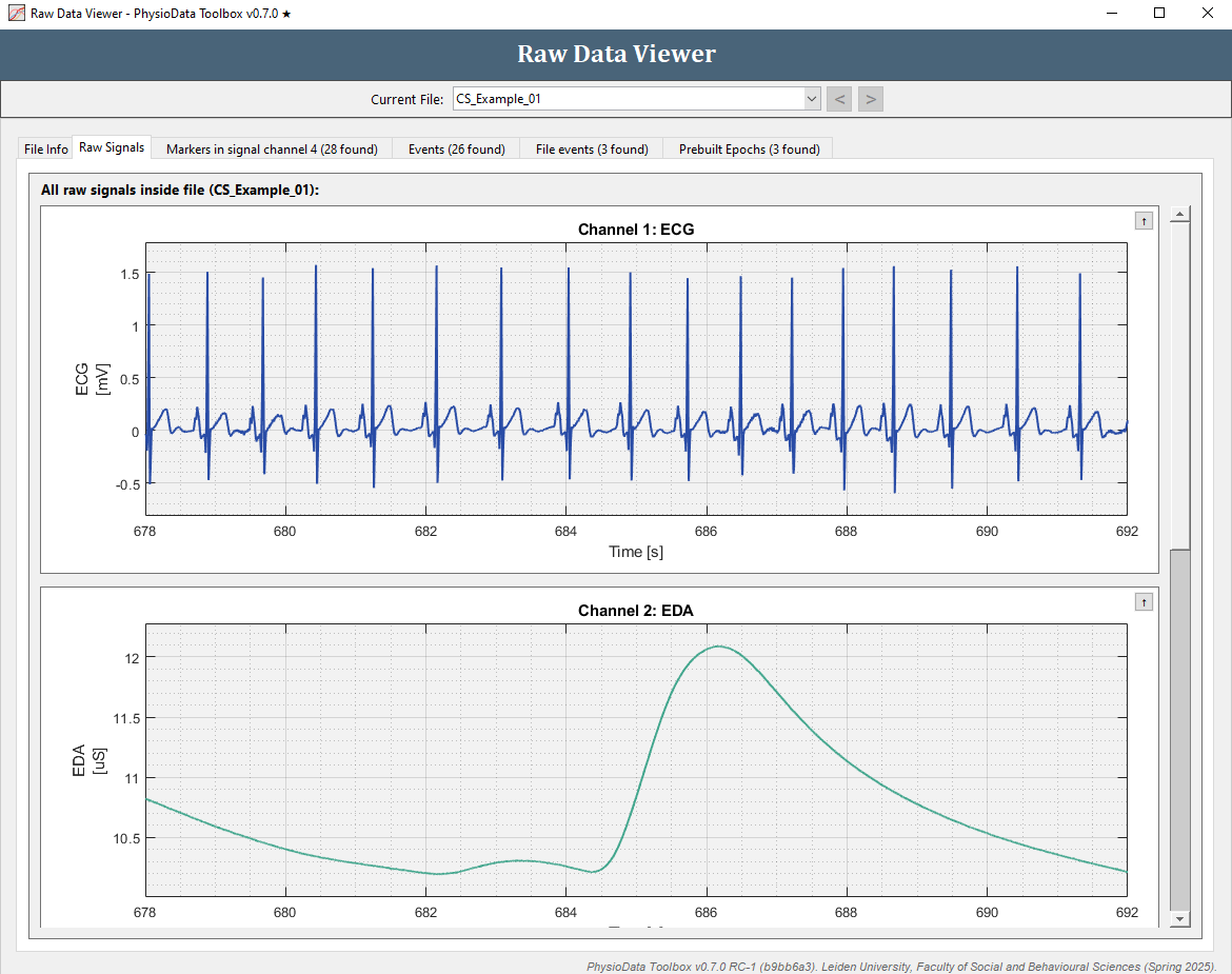 Data Viewers | PhysioData Toolbox